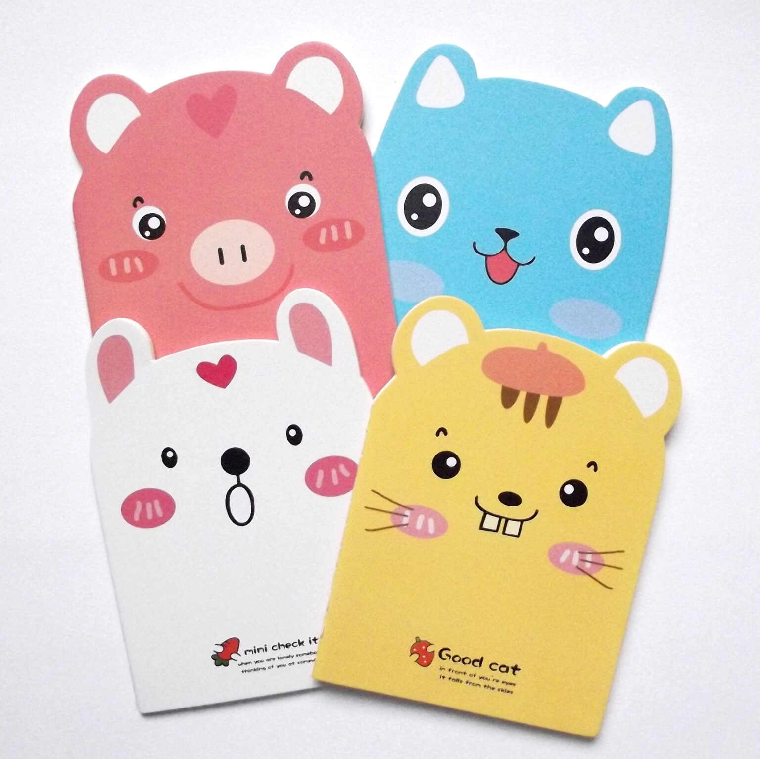 Happy Animal Notebooks - Kawaii Stationery UK
